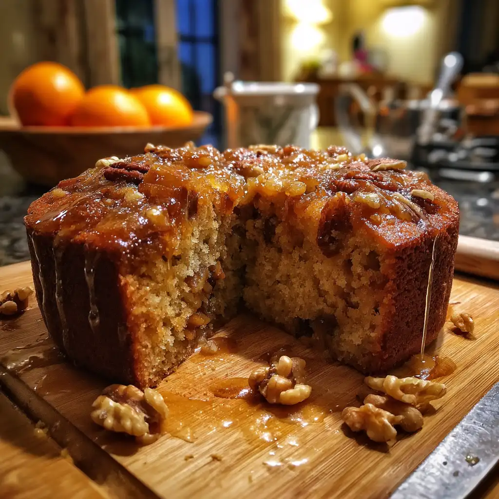 Sticky Fig Apricot Walnut Cake Recipe is a must-try!